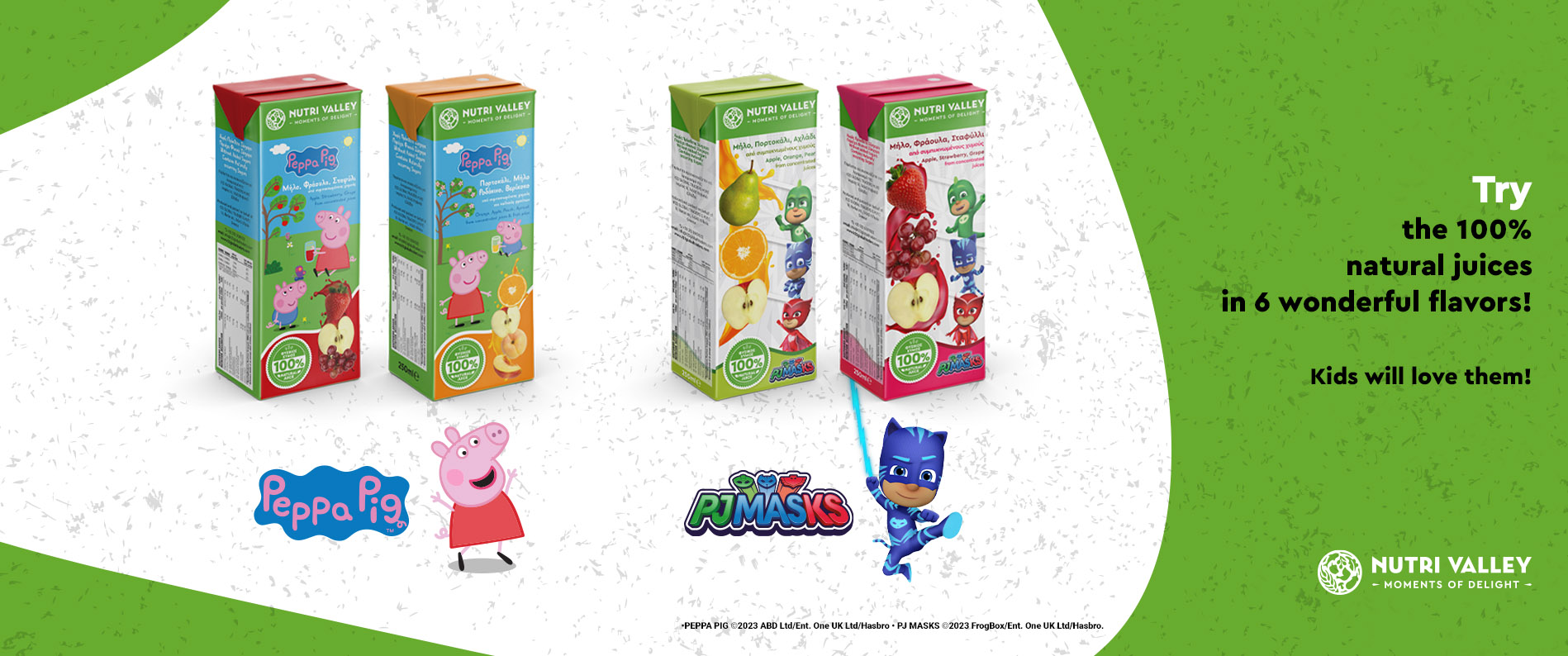 Nutri Valley Kids | Peppa Pig, PJ Mask, Minions, Scooby-Doo